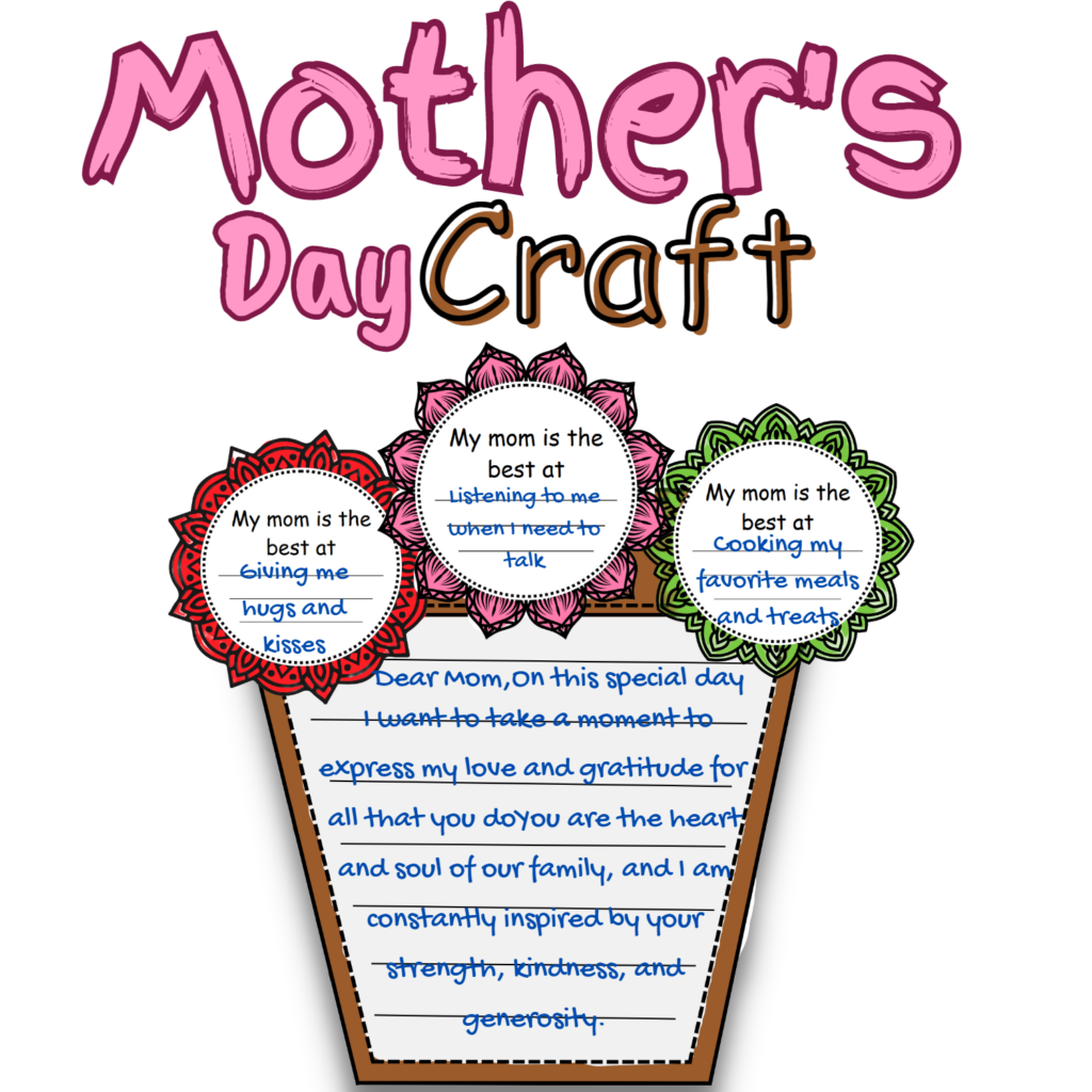 Mother's Day Flower Craft-May Activities-Mother's Day Gift Ideas-Card ...