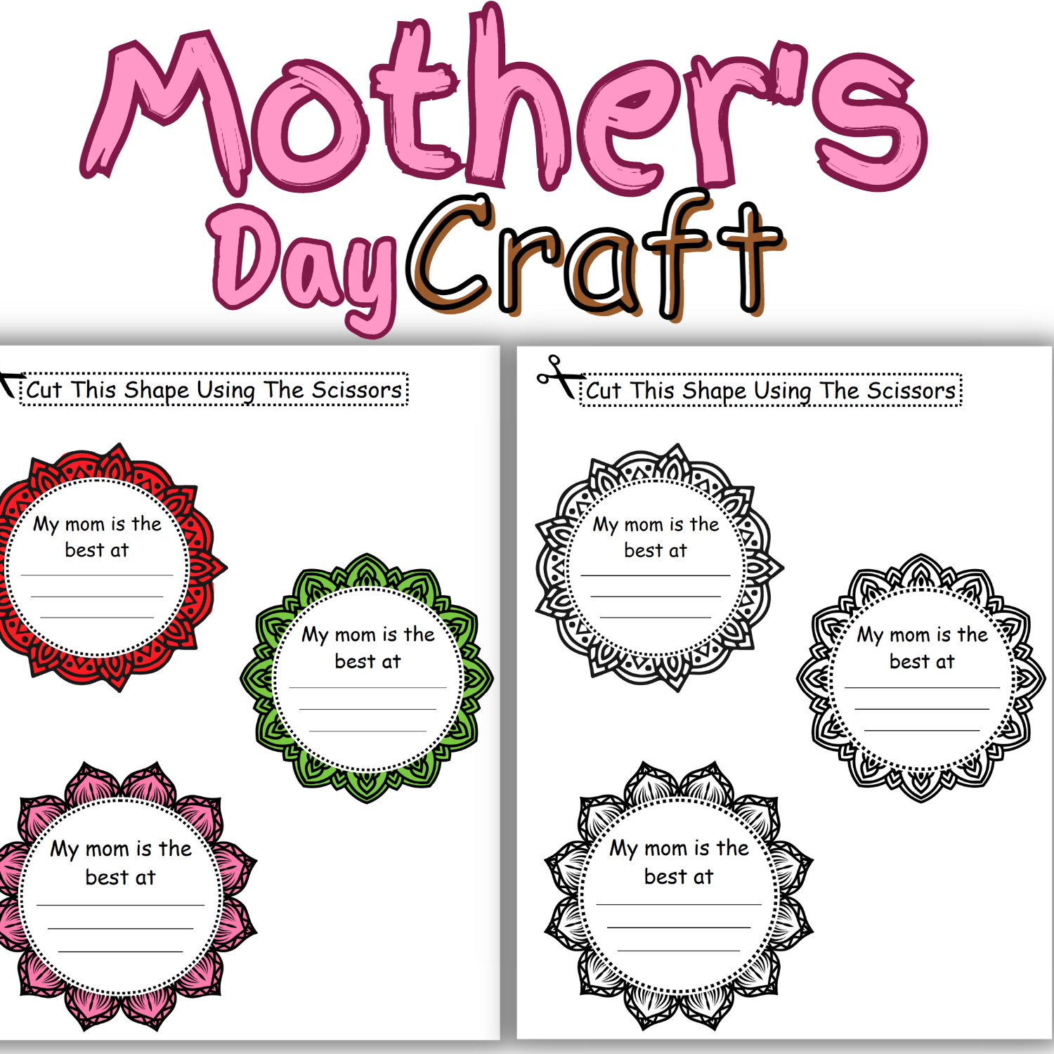 Mother's Day Flower Craft-May Activities-Mother's Day Gift Ideas-Card ...