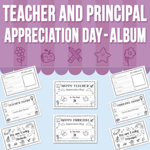 Teacher and Principal Appreciation Day Albums BUNDLE | Made By Teachers