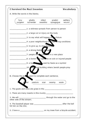 Lauren Tarshis "I Survived the Nazi Invasion, 1944" worksheets | Made ...