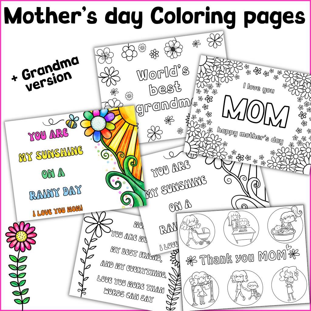 Mother's Day Coloring Pages - For moms and grandmas | Made By Teachers