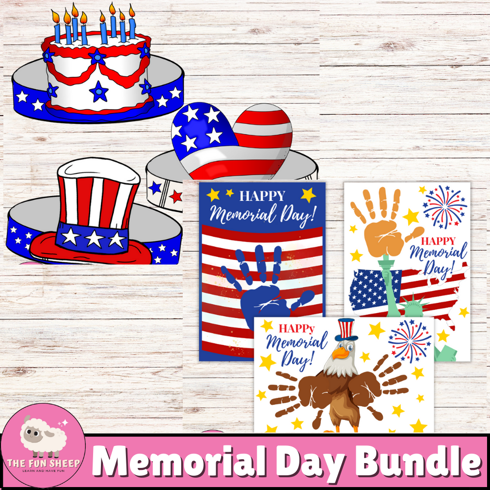Memorial Day Bundle: Coloring, Decorations, Games |Patriotic Crafts ...