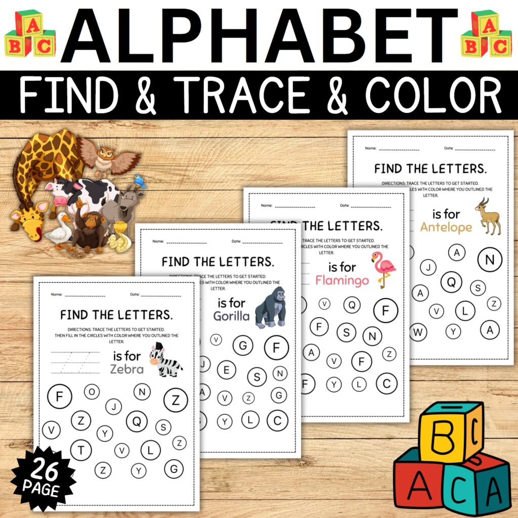 Wild Adventures for Learning: A Bundle of Animal Alphabet Coloring and ...