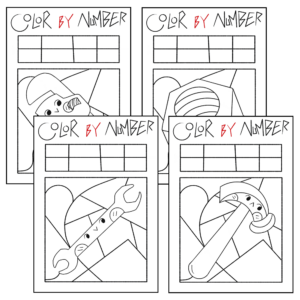 Labor Day Editable Color By Code Worksheets Activity, Labor Color By ...