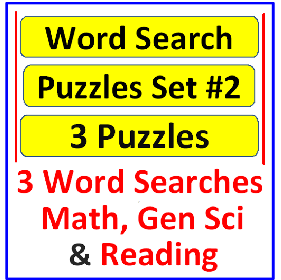 Word Search Puzzles Set #2 - 3 Puzzles | Made By Teachers