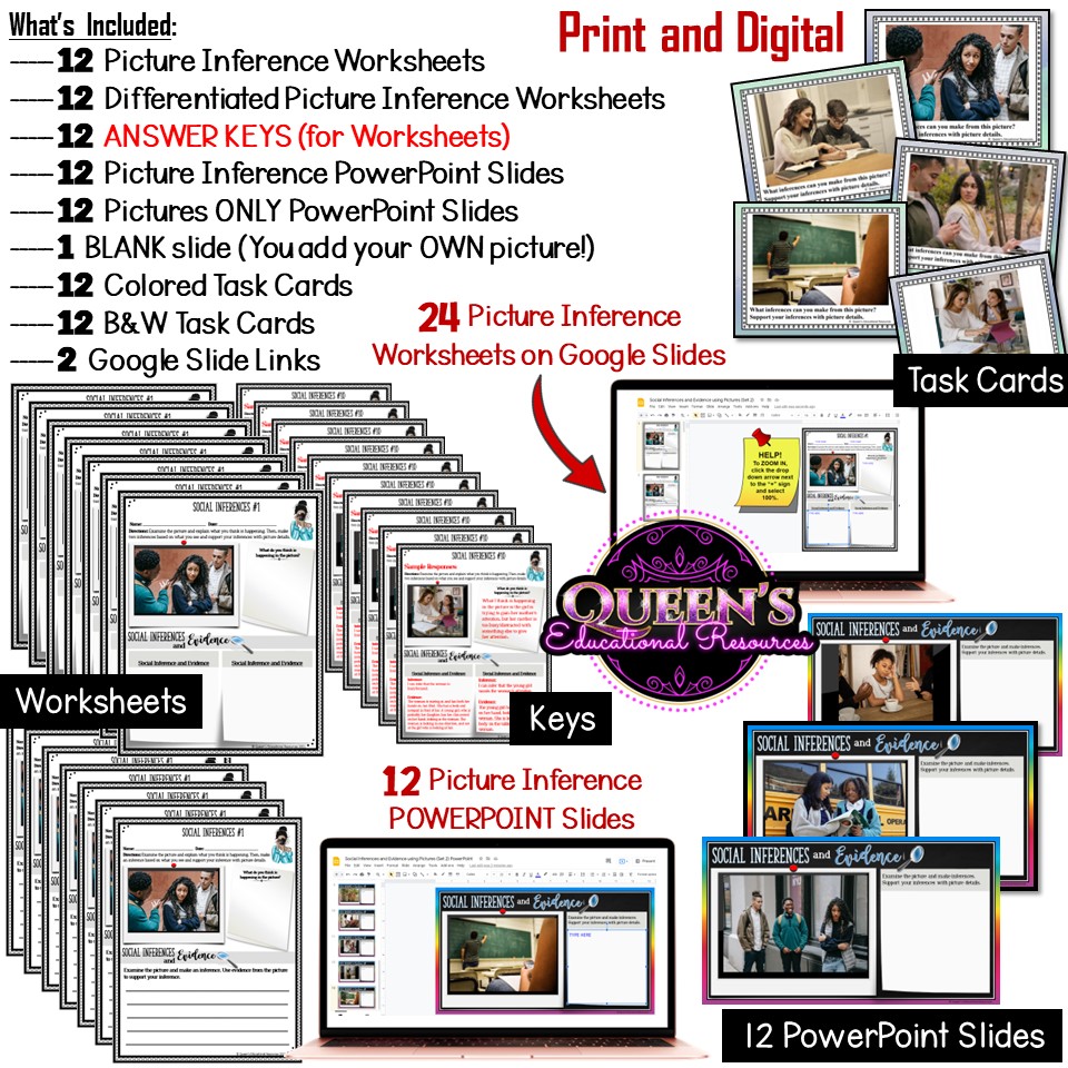 Social Inferences using Pictures Activity Worksheets | Made By Teachers