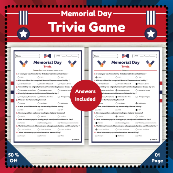 Memorial Day Trivia Challenge : Learn and Celebrate with Fun | Made By ...