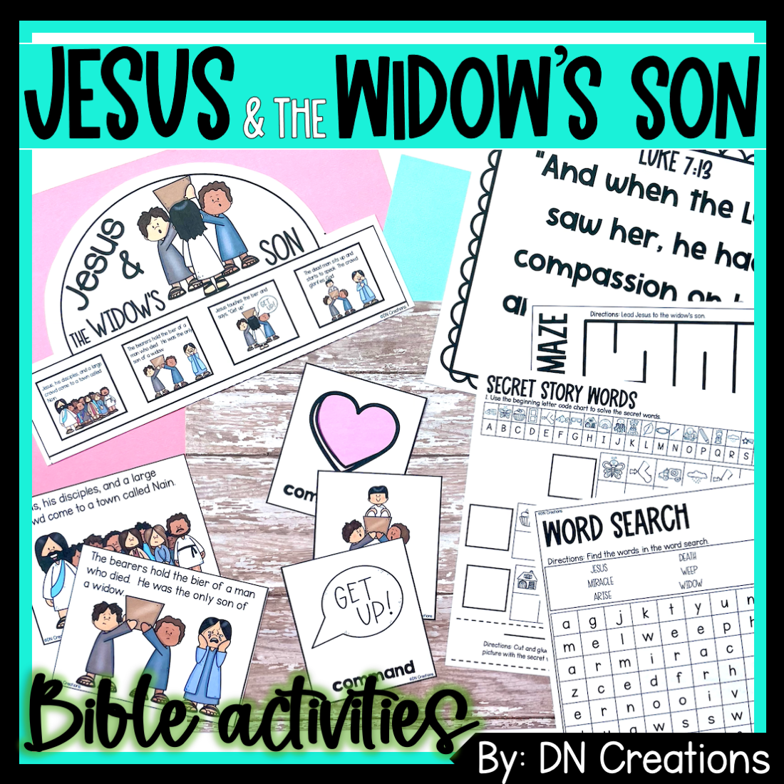 Jesus and the Widow's Son Bible Activities l Miracles of Jesus Bible ...