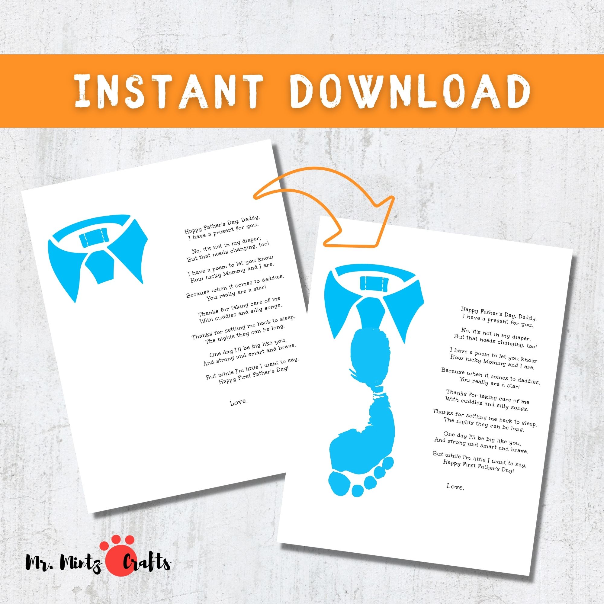 Tie Footprint Craft for Father's Day | Made By Teachers