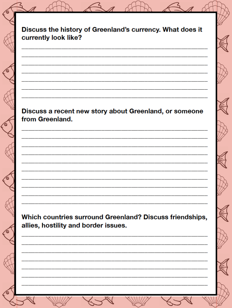 Greenland History & Geography, Travel The World Worksheet | Made By ...