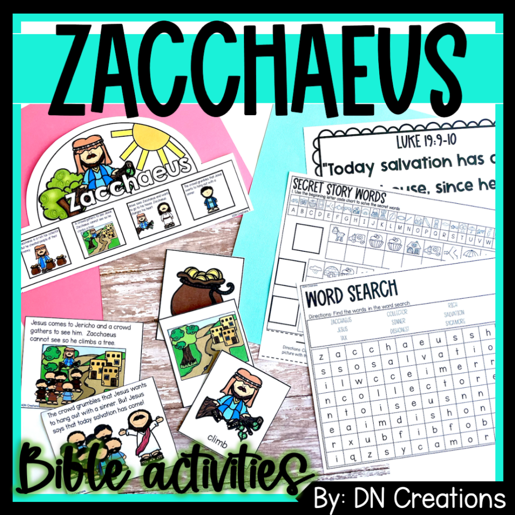 Zacchaeus Bible Activities | Stories of Jesus Bible Lessons | Zacchaeus ...