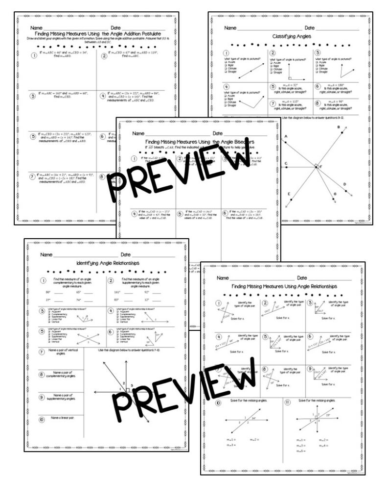 Geometry Student Practice Pages Bundle | Made By Teachers