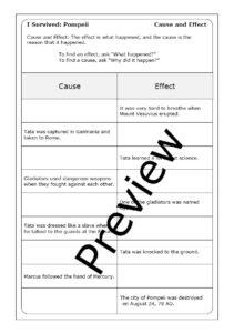 Lauren Tarshis "I Survived the Destruction of Pompeii" worksheets ...