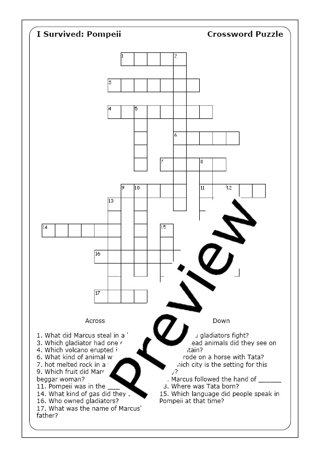 Lauren Tarshis "I Survived the Destruction of Pompeii" worksheets ...