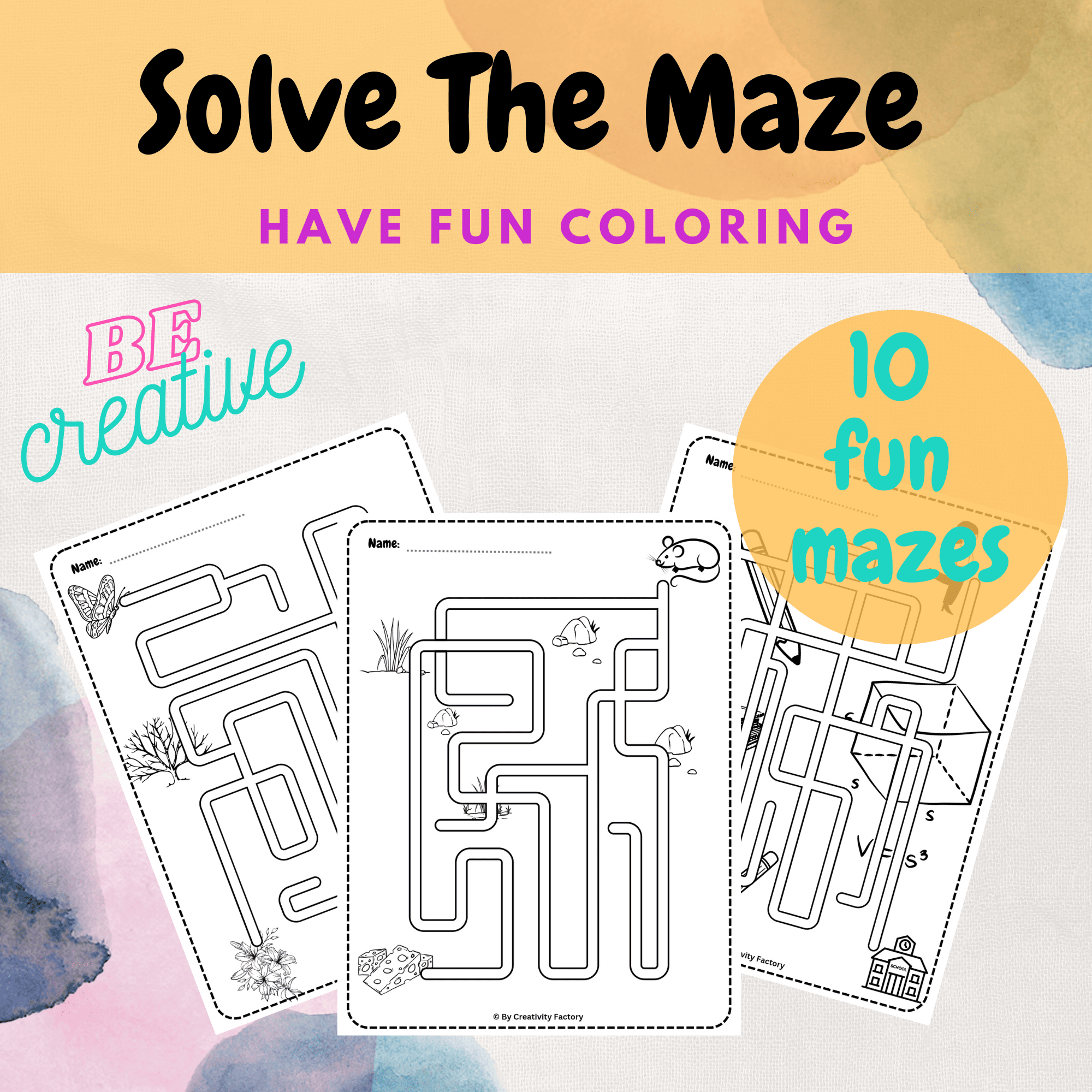 Simple Mazes Ages 4-7 For Kids | Made By Teachers