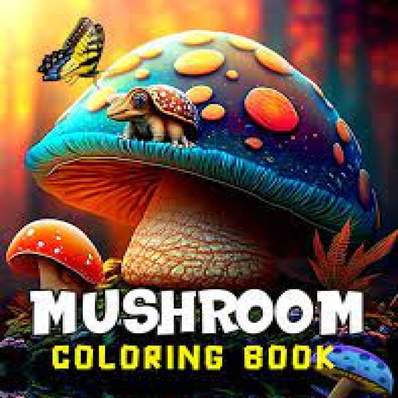 Mushroom Coloring Book : Easy and Fun Mushrooms Coloring Book for Kids ...