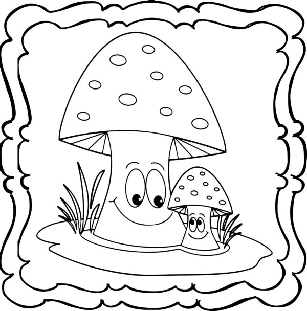 Mushroom Coloring Book : Easy and Fun Mushrooms Coloring Book for Kids ...