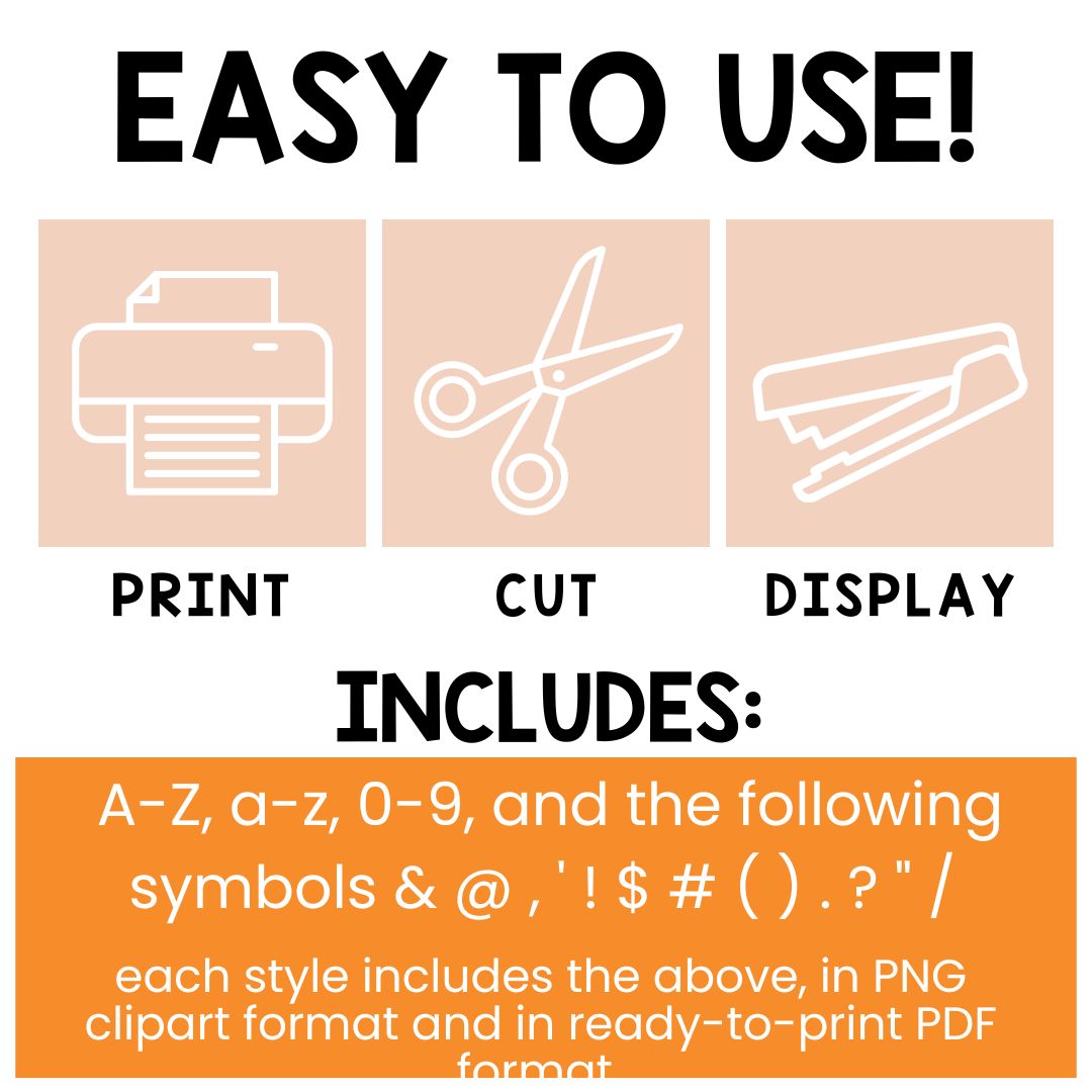 Retro Paradise Boho Summer Bulletin Board Letters / Clipart / Lettering ...