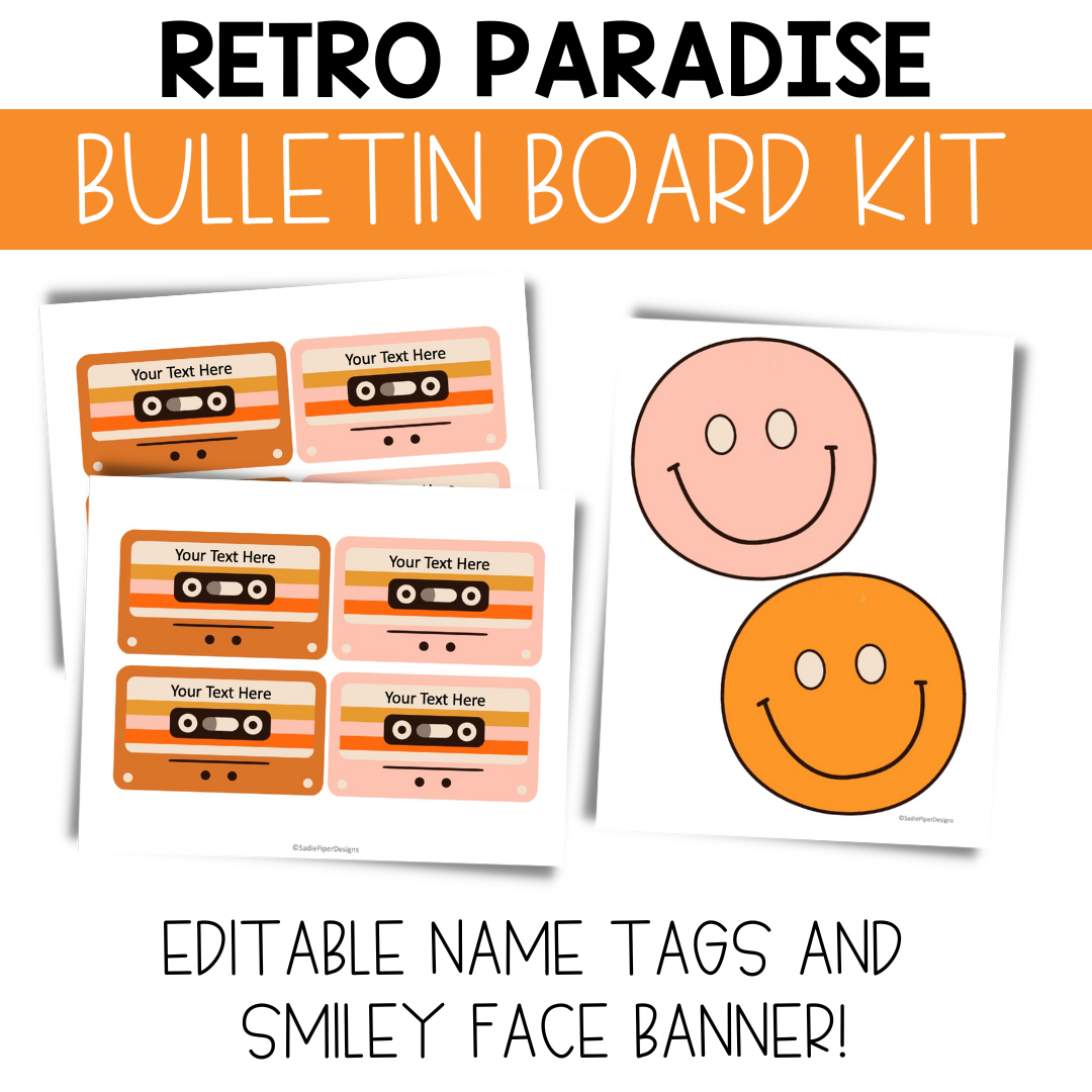 Retro Paradise Summer Bulletin Board Kit / Bulletin Board for End of ...