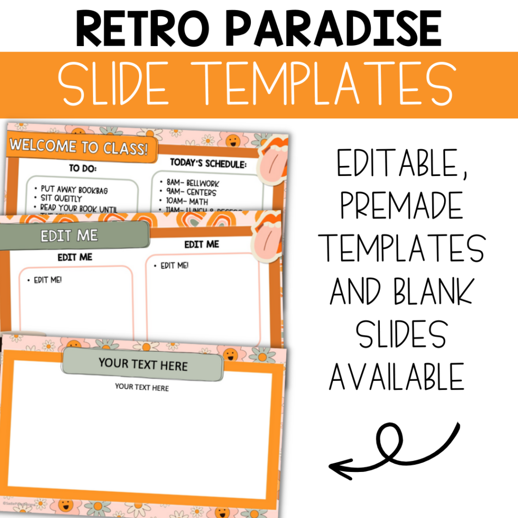 Retro Paradise Summer Slides Templates / Groovy Retro Slides Templates ...