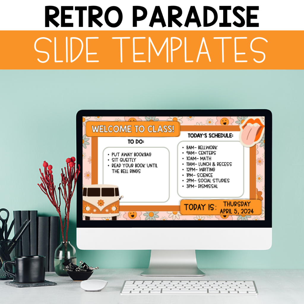 Retro Paradise Summer Slides Templates / Groovy Retro Slides Templates ...