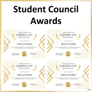 Editable Student Council Leadership Government Awards | Made By Teachers