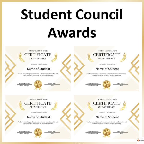 Editable Student Council Leadership Government Awards | Made By Teachers