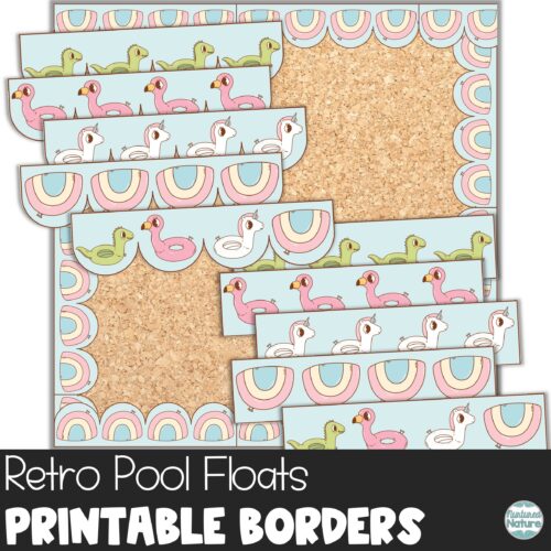 Summer Bulletin Board Border Printable - Retro Pool Floats 2 | Made By ...