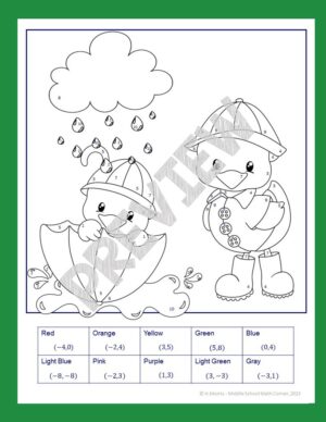 Spring Systems of Equations Coloring Activity | Made By Teachers