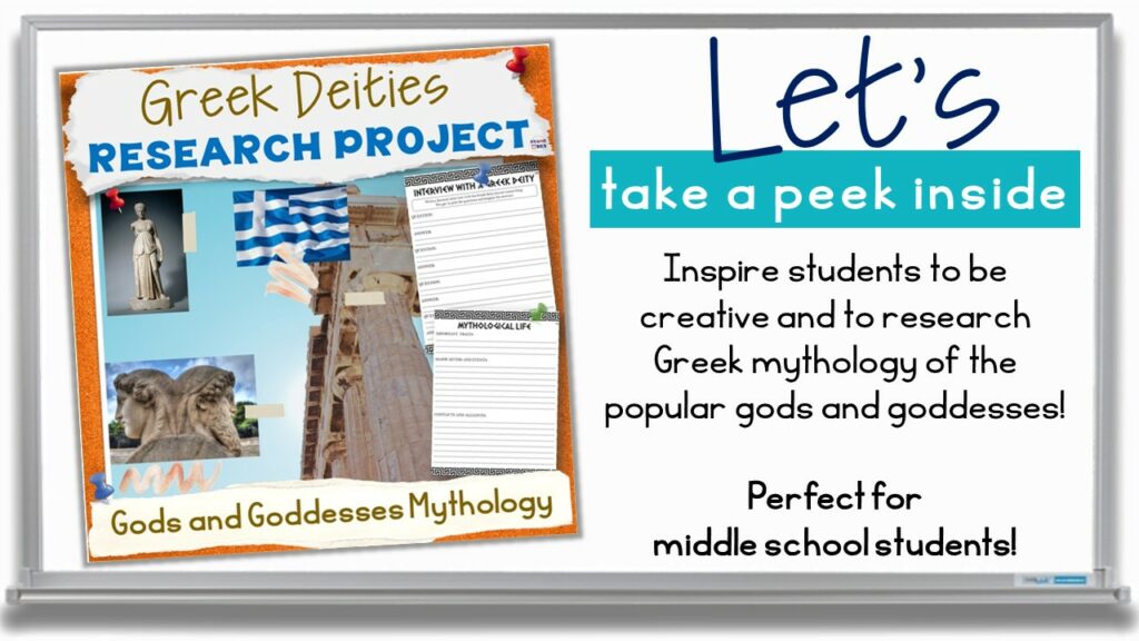 Greek Mythology Research Project - Gods and Goddesses - Print and ...