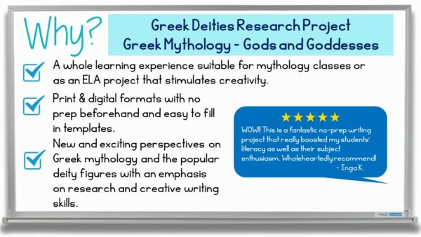 Greek Mythology Research Project - Gods and Goddesses - Print and ...