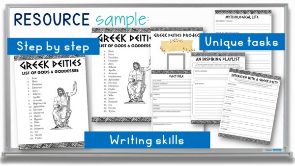 Greek Mythology Research Project - Gods and Goddesses - Print and ...