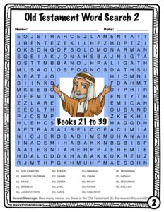 Books of the Old Testament Bible Word Search Puzzle Activity Worksheet ...