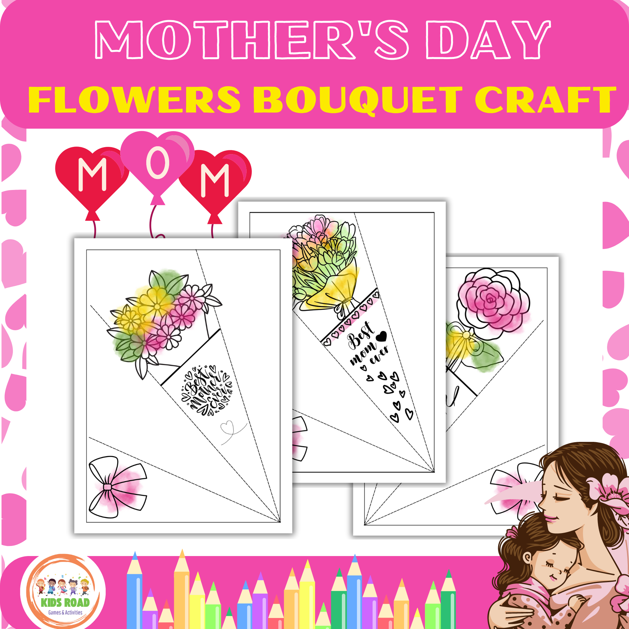 Mother’s Craft Activity- Flower Bouquet gift ideas | Made By Teachers