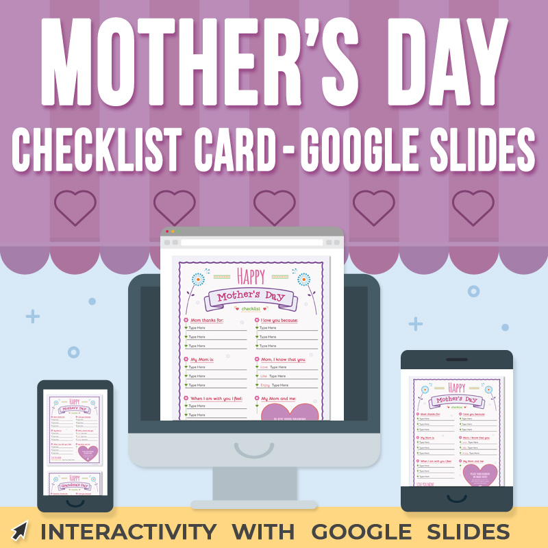 Mother’s Day Checklist Card Google Slides | Made By Teachers