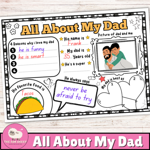 All about my Mom & Dad Questionnaire Survey | Fathers Day Mothers Day ...