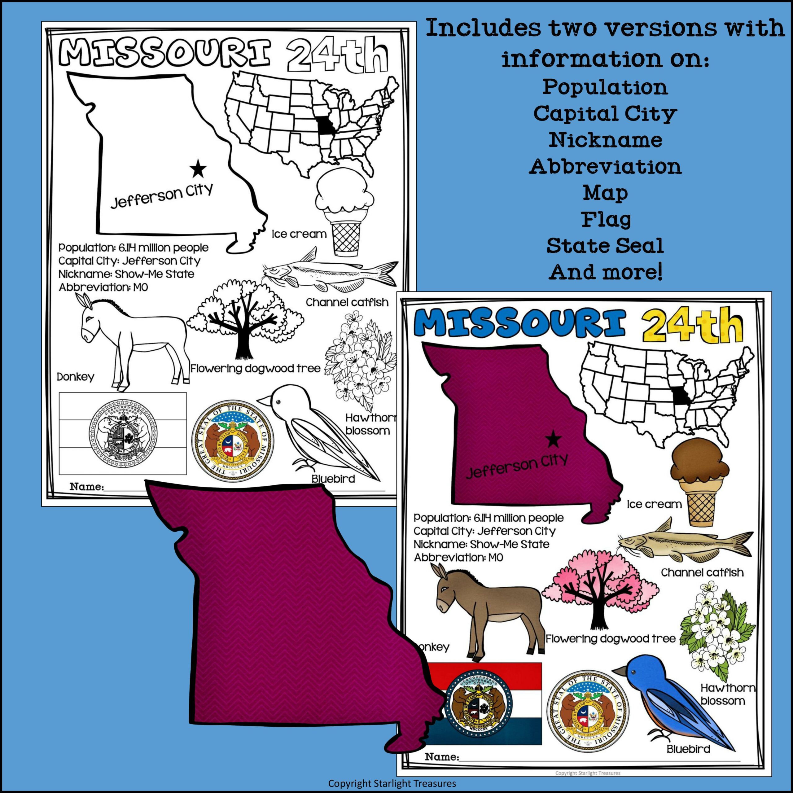 Missouri Fact Sheet for Early Readers - A State Study | Made By Teachers