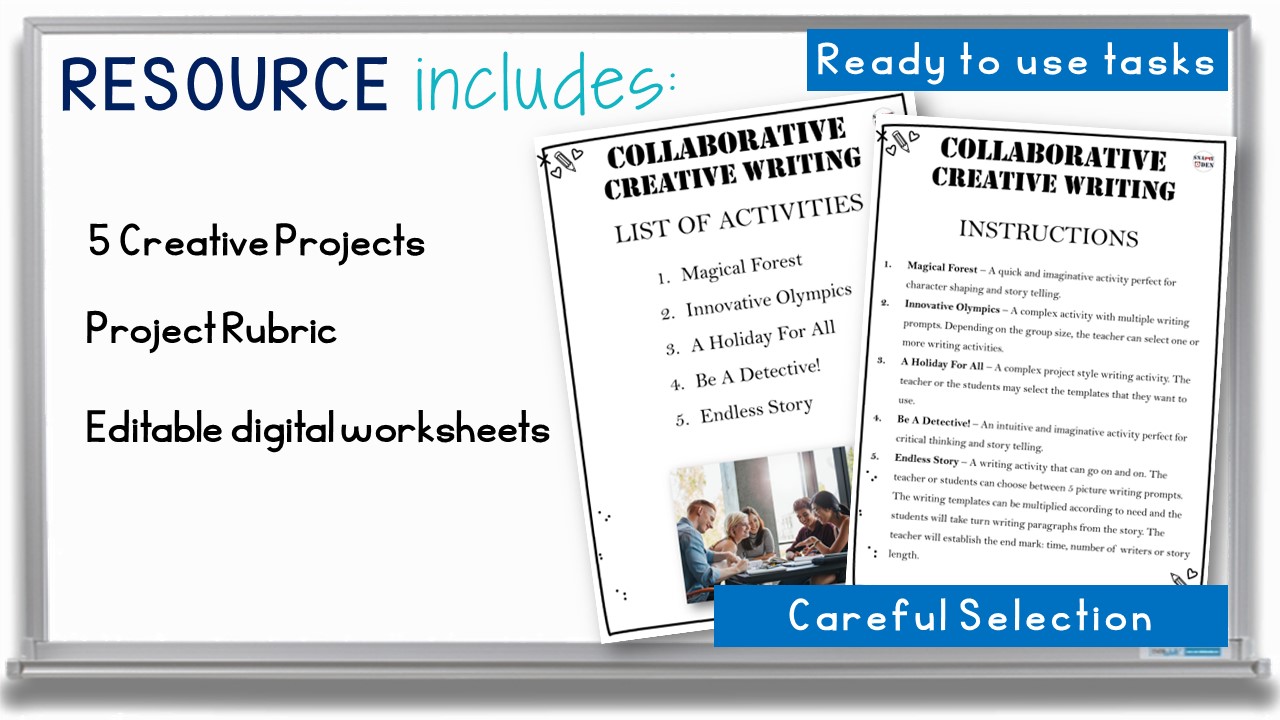 Collaborative Creative Writing Projects Pack, Print and Digital Group ...