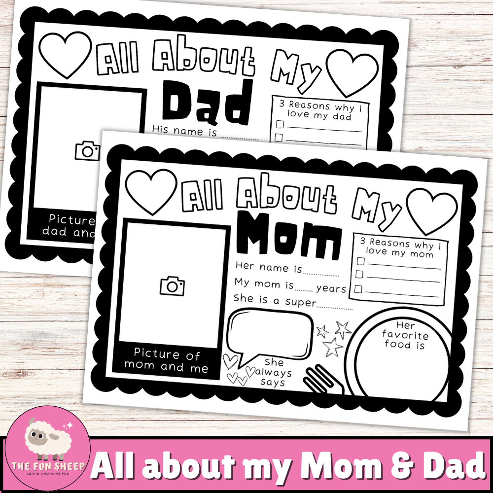 All about my Mom & Dad Questionnaire Survey | Fathers Day Mothers Day ...