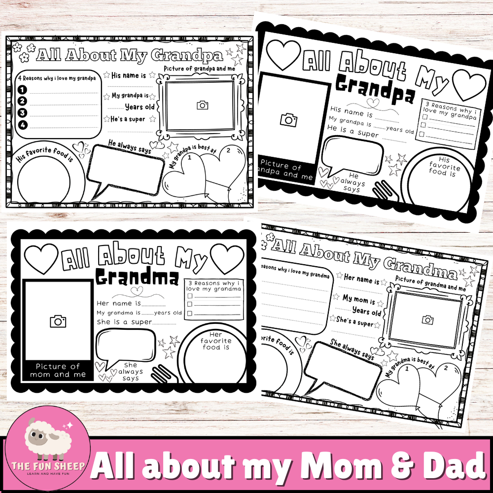 All about my Mom & Dad Questionnaire Survey | Fathers Day Mothers Day ...