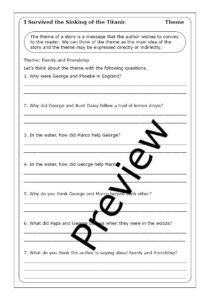 Lauren Tarshis "I Survived the Sinking of the Titanic, 1912" worksheets ...