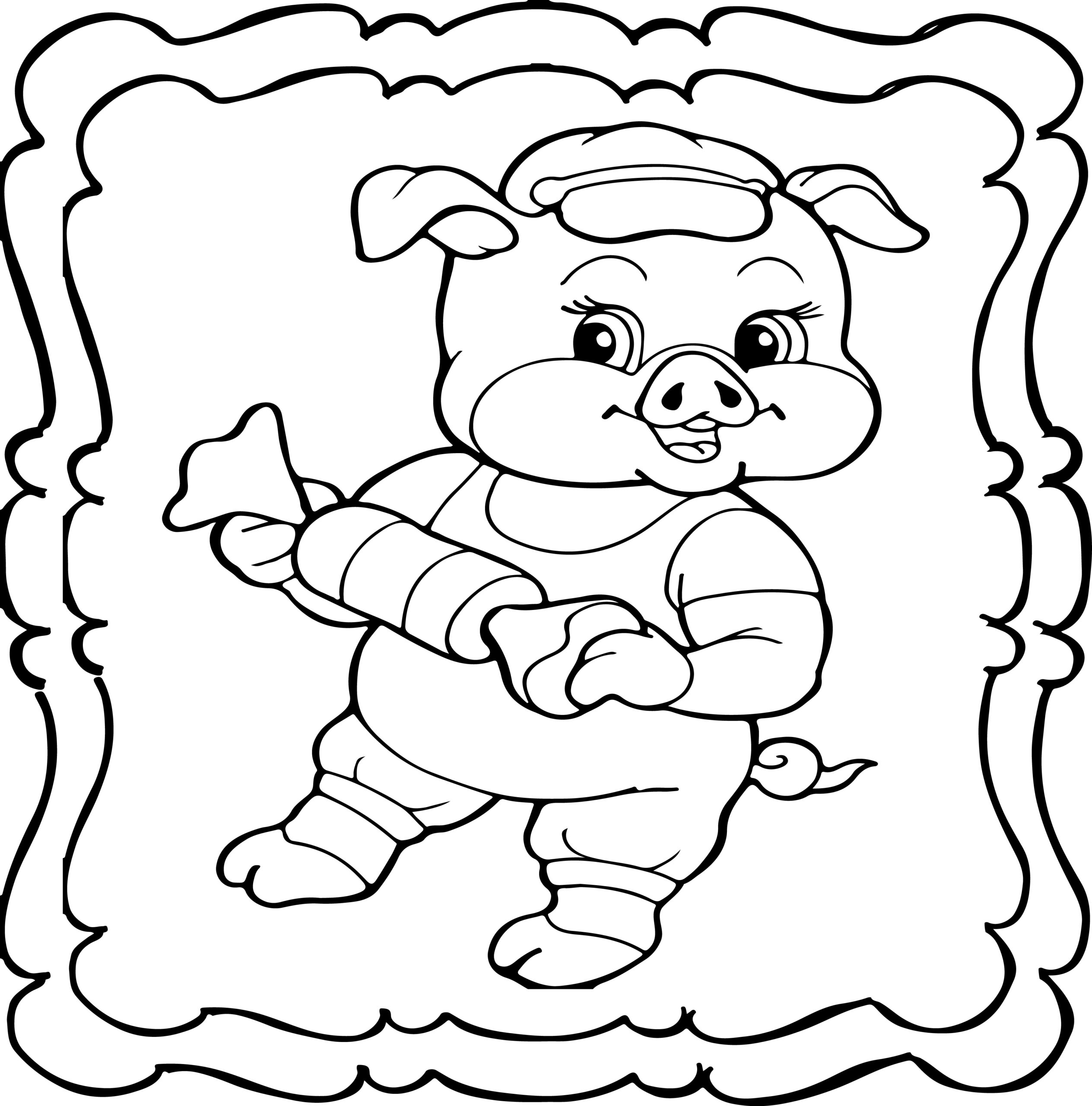Pig Coloring Book : Easy and Fun Pigs Coloring Book for Kids | Made By ...