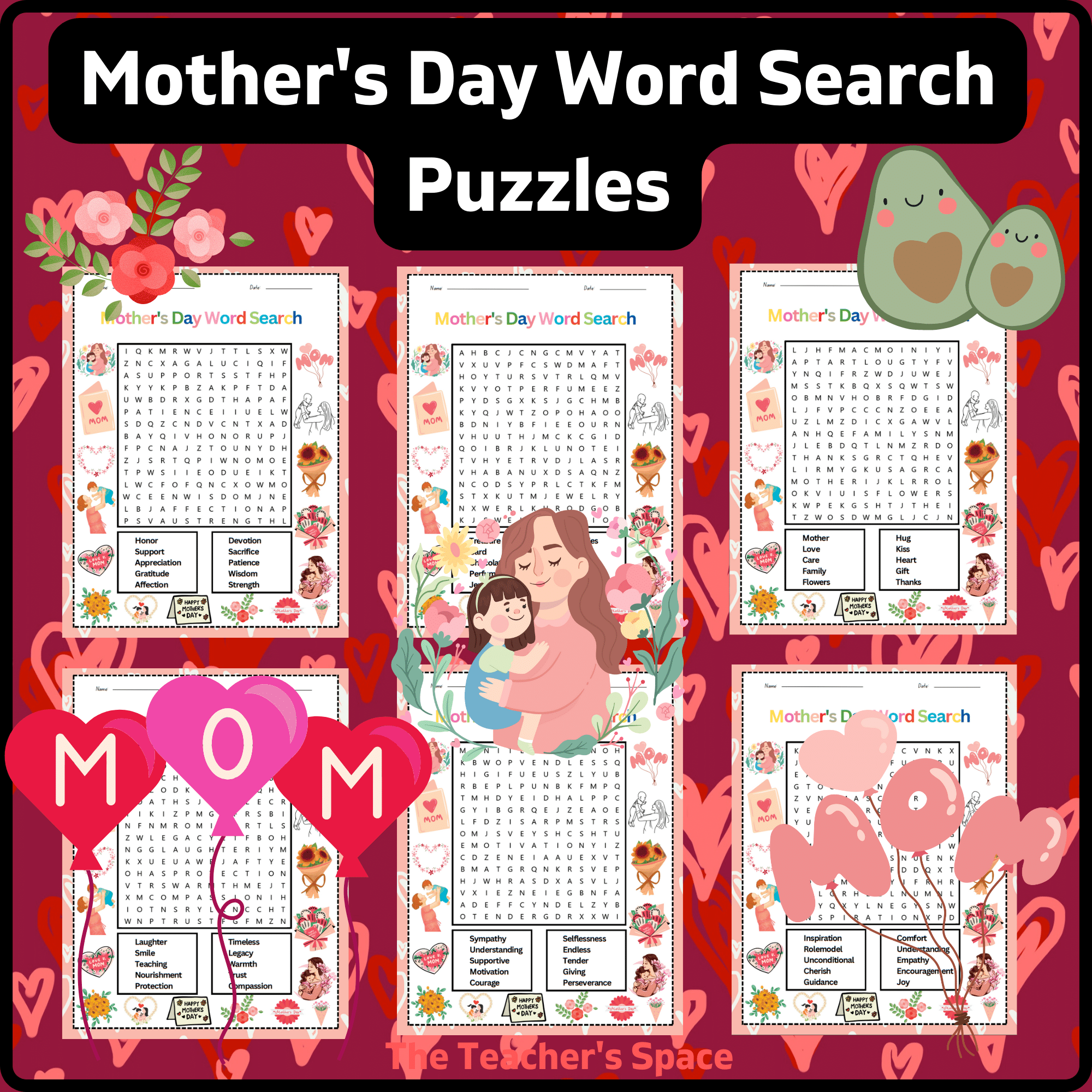 Mother's Day Word Search Puzzles,Mothers day activities | Made By Teachers