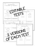 Polygons and Area Tests - Geometry Editable Assessments | Made By Teachers