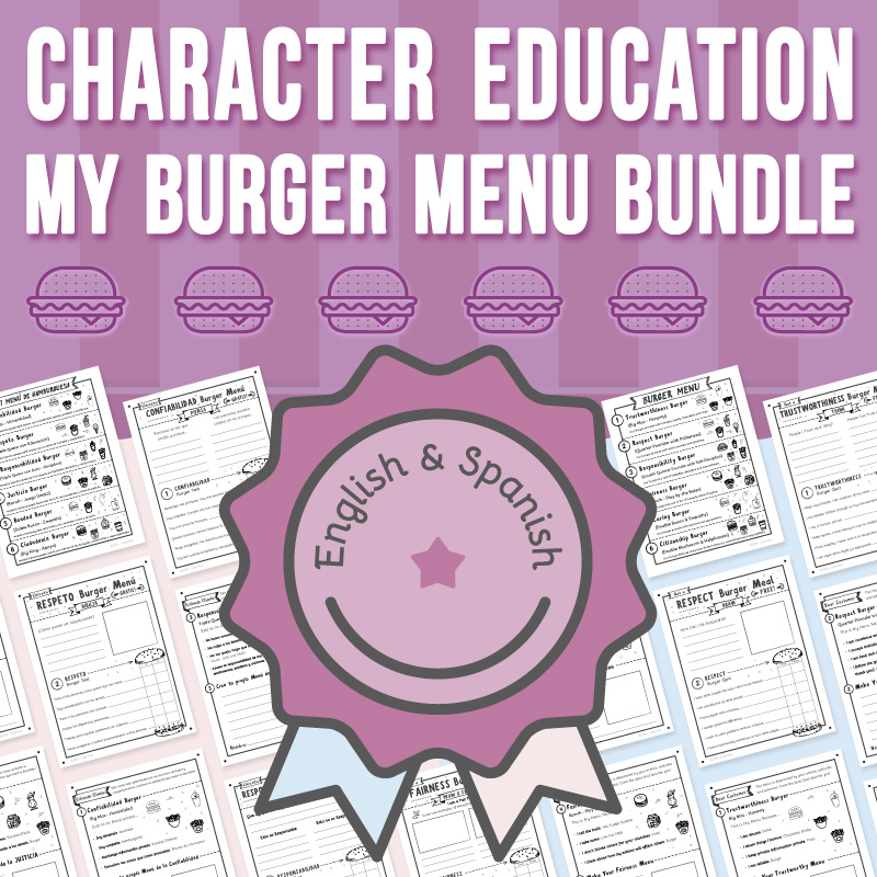 Character Education | My Burger Menu BUNDLE | Made By Teachers