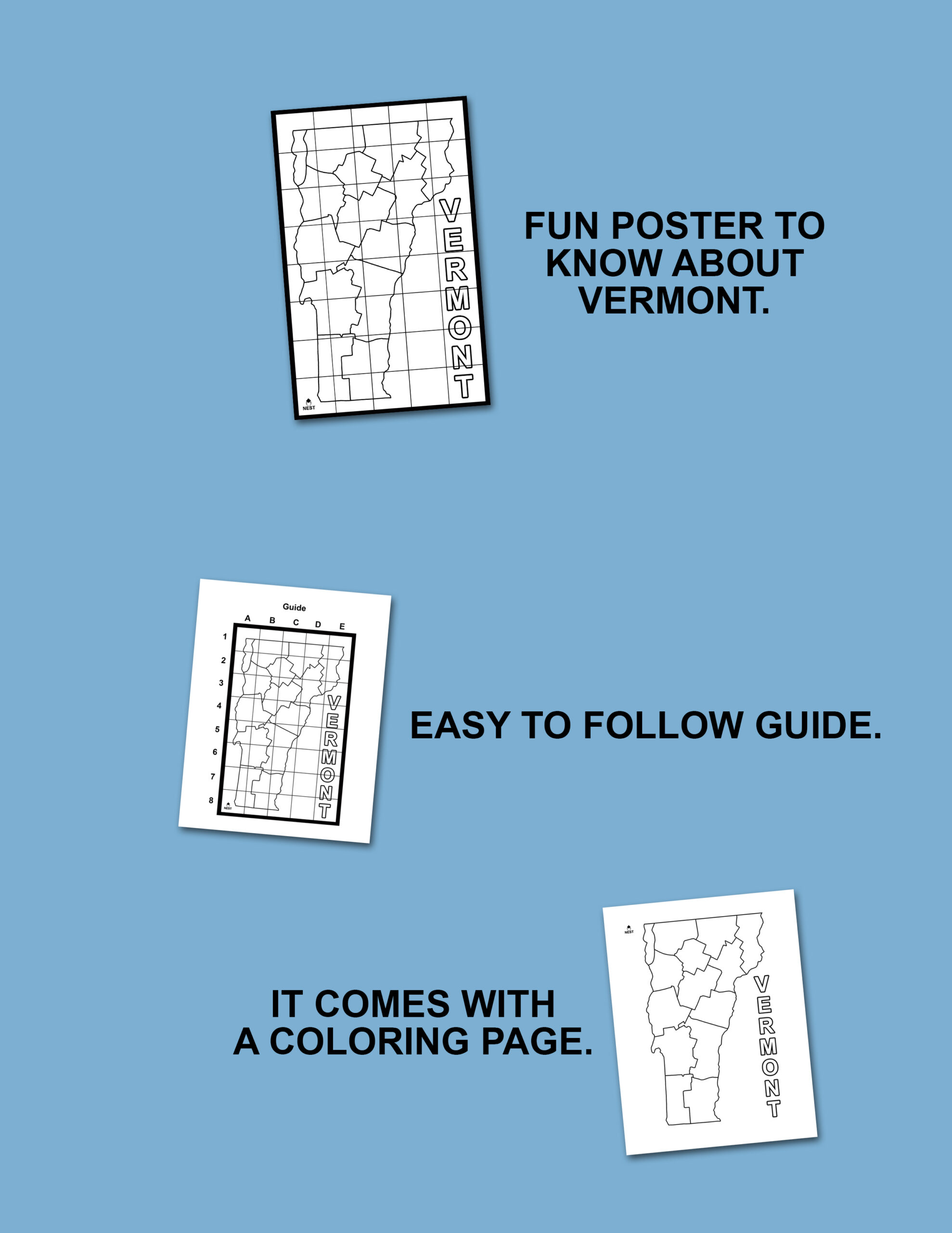 Vermont Map Collaboration Poster | Made By Teachers