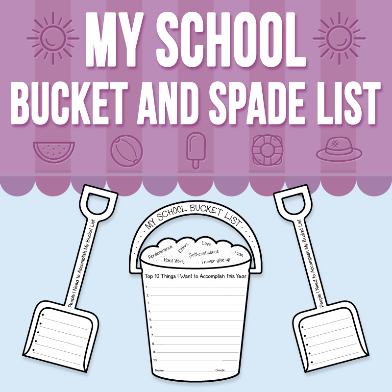 My School | Bucket and Spade List Craft BUNDLE | Made By Teachers