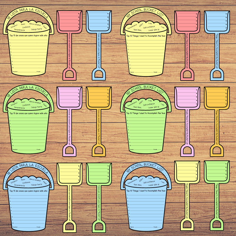 My School | Bucket and Spade List Craft BUNDLE | Made By Teachers