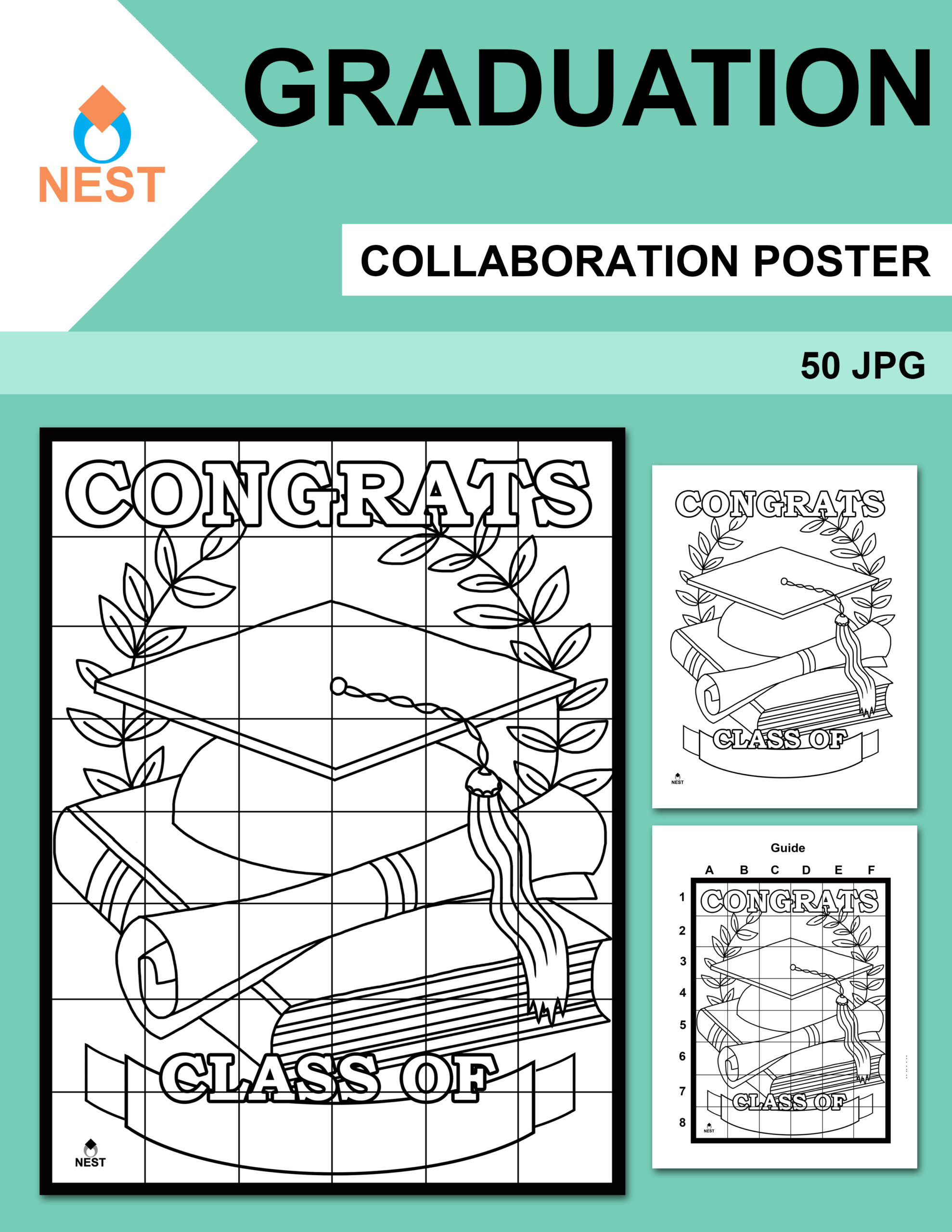 Graduation Collaboration Poster | End of the Year Activity | Made By ...