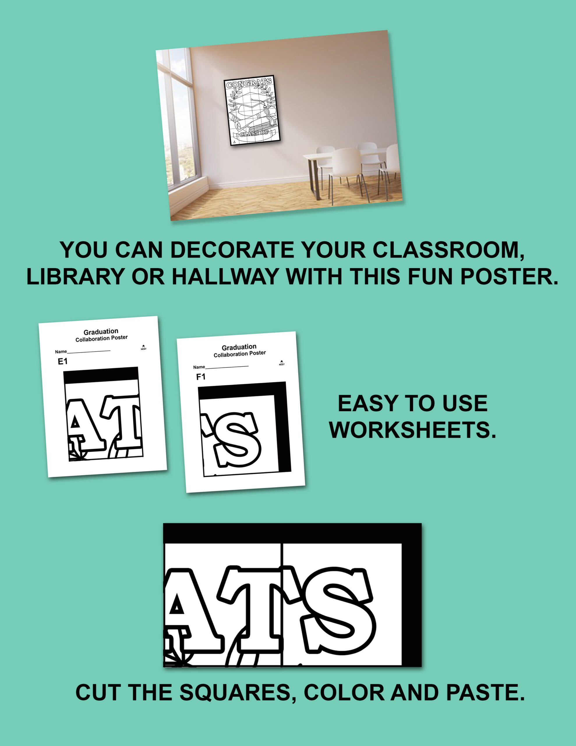 Graduation Collaboration Poster | End of the Year Activity | Made By ...